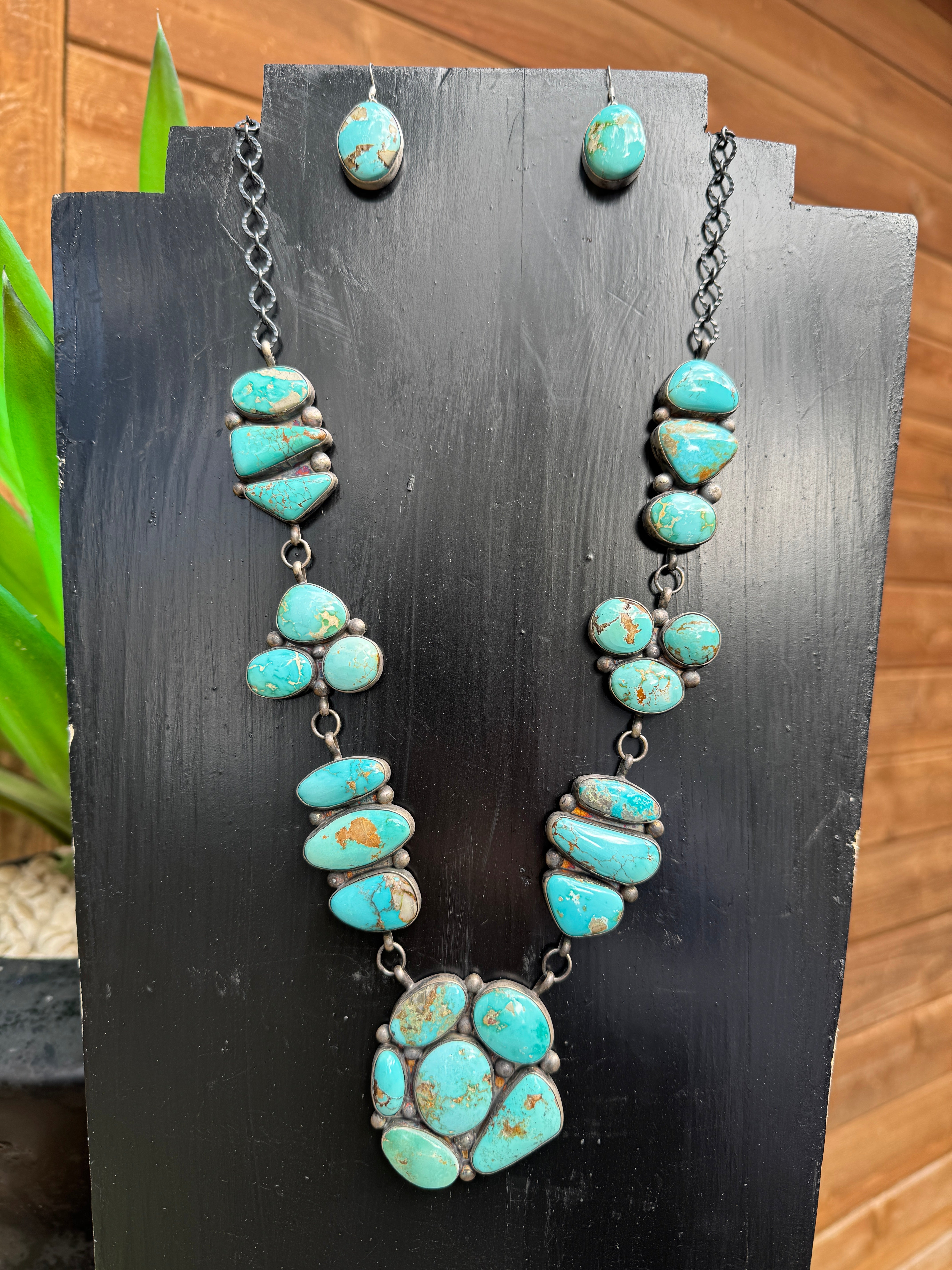 Marie Thompson Navajo handmade Sonoran Gold necklace and earrings – Amy ...